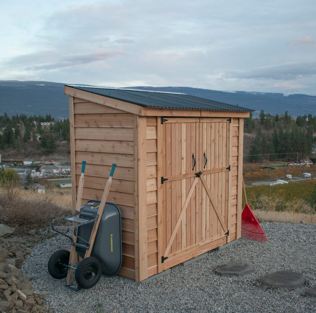 OLT SpaceSaver 8 ft. x 4 ft. Lean-To Cedar Shed - The Shed Installer Guys